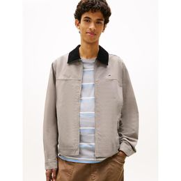 Tommy Jeans Herren Blouson &raquo;TJM REGULAR COTTON RANCH&laquo; ohne Kapuze Regular fit mit Umlegekragen grau M