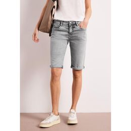 Street One Damen Street One Bermudas &raquo;Style Jane&laquo; Slim Leg Jeans-Bermuda mit Turn-Up-Detail grau 33, N-Gr