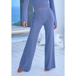 Copenhagen Studios Damen Strickhose aus hochwertigem Rippstrick, Loungewear 48/50, N-Gr