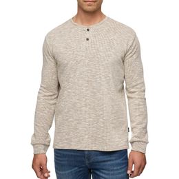 INDICODE Herren Langarmshirt &raquo;INVitus&laquo; beige S