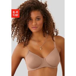 Nuance by Lascana T-Shirt-BH &raquo;, Dirndl-BH&laquo; mit B&uuml;gel & transparenten Tr&auml;gern, gro&szlig;e Gr&ouml;&szlig;en, Sommer braun 100, Cup C T-Shirt-BH