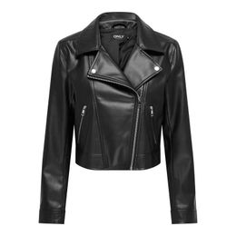 Only Damen Only Lederimitatjacke &raquo;ONLAVELYN FAUX LEATHER BIKER OTW ZL&laquo; mit Biker-Style Details schwarz L