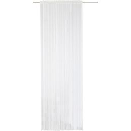Weckbrodt-Gardinen Fadenvorhang &raquo;Rebecca&laquo; Multifunktionsband 1 Stk. tlg. Fadengardine, Insektenschutz, transparent, k&uuml;rzbar, Store wei&szlig; Polyester 160cm, 