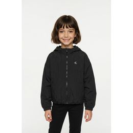 Calvin Klein Jeans M&auml;dchen Windbreaker &raquo;MINI ME WIND BREAKER&laquo; mit Kapuze Regular fit mit Kapuze schwarz 4 (104)