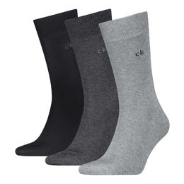 Calvin Klein Herren Socken &raquo;CK MEN SOCK&laquo; 3 Paar, uni, Cotton-Mix, breiter Bund schwarz-wei&szlig; 39-42