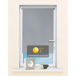Kutti Seitenzugrollo &raquo;Seitenzugrollo 'Ida', Lichtschutz, Klemmfix, ohne Bohren, Fixma&szlig;&laquo; Lichtschutz ohne Bohren Sichtschutz, Sonnenschutz grau Polyester 