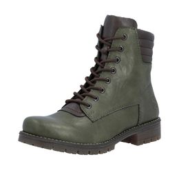 Rieker Damen Schn&uuml;rstiefelette Schn&uuml;rboots, Profilsohle, mit Blockabsatz 43