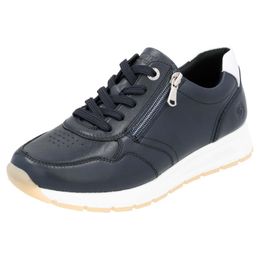 Remonte Damen Keilsneaker , Freizeitschuh, Halbschuh, Schn&uuml;rschuh mit seitlichem Rei&szlig;verschluss blau 40