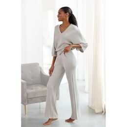 French Connection Damen Strickhose mit leichten ausgestellten Bein, Loungewear beige 36/38, N-Gr