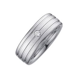Firetti Unisex Trauring &raquo;Schmuck Geschenk Hochzeit Ehering Trauring "LIEBE"&laquo; Made in Germany - wahlweise mit oder ohne Zirkonia (synth.) silber 19,mit
