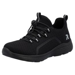 Rieker Sport Damen RIEKER Sport Slip-On Sneaker Trekking Schuh, Freizeitschuh, Slipper mit einfachem Schnellverschluss schwarz 40