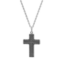 Firetti Herren Kette mit Anh&auml;nger &raquo;Schmuck Geschenk Edelstahl Halsschmuck Halskette Kreuz&laquo; 45, Edelstahl, B: 2,2mm