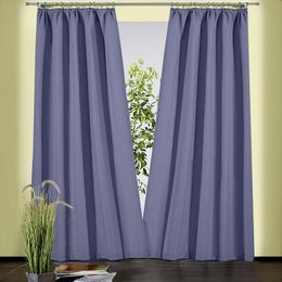 Weckbrodt-Gardinen Vorhang &raquo;Sento&laquo; Kr&auml;uselband 1 Stk. tlg. Baumwolle, blickdicht, matte Struktur, unifarben, Gardine, Store blau Baumwolle, Polyester 150cm, Kr&auml;uselband,