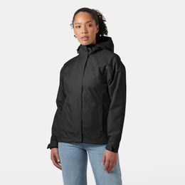 Helly Hansen Damen Regenjacke &raquo;W SEVEN J JACKET&laquo; mit Kapuze mit Kinnschutz, wasserfest, atmungsaktiv, winddicht schwarz XL