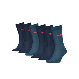 Levi's Levi's Herren Socken &raquo;LEVIS REGULAR CUT BATWING LOGO 6P RECYCLED CO ECOM&laquo; Packung, 6 Paar, 6 Stk. tlg. mit breitem Logobund blau 39-42