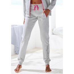 Kangaroos Damen Kangaroos Sweathose mit kontrastfarbenen Details, Loungewear grau 44/46, N-Gr