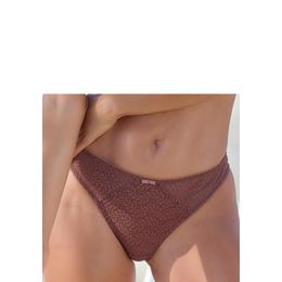 Nuance By Lascana Damen Nuance by Lascana String aus edler, leicht transparenter Spitze braun 40/42