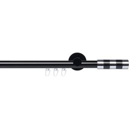 Liedeco Gardinenstange &raquo;Innenlaufgarnitur 20 mm Piano Murcia&laquo; &Oslash; 20 mm 1 l&auml;ufig-l&auml;ufig Fixma&szlig; Gardinenstange Komplett schwarz Eisen B/L: 120cm &Oslash; 20mm, 1 Stk., 