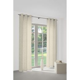 WIRTH Vorhang &raquo;Toco-Ranke&laquo; &Ouml;sen 1 Stk. tlg. beige Chenille, Polyacryl, Polyester 145cm, &Ouml;sen, 132cm