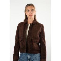 Mauritius Damen Lederjacke &raquo;MWAristea&laquo; aus Wildleder, Umlegekragen braun XL (42) Trachtenmode