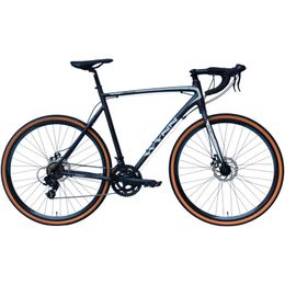 WYNN Gravelbike &raquo;GRL3.0&laquo; 14 Gang Shimano Tourney Schaltwerk Kettenschaltung schwarz 56cm, 28 Zoll (71,12cm) hinten: 28 Zoll (71,12cm) Gravelbike