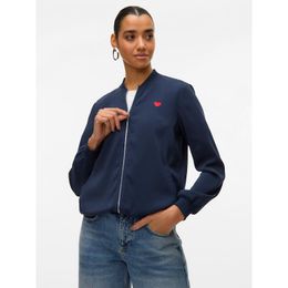 V&eacute;ro Moda Vero Moda Damen Blouson &raquo;VMCOCO L/S BOMBER AOP WVN NOOS&laquo; Materialmix blau XS