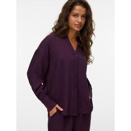 V&eacute;ro Moda Vero Moda Damen Langarmbluse &raquo;VMMELANEY QUEENY LS SHIRT WVN NOOS&laquo; Kunstfaser, loose fit rot S