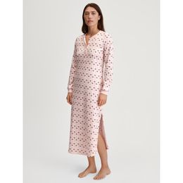Calida Damen Calida Nachthemd &raquo;Midnight Flowers&laquo; Ohne Taschen Knopfleiste, Heavy Interlock, Pure Cotton, w&auml;rmend, bequem rosa S (40/42), N-Gr