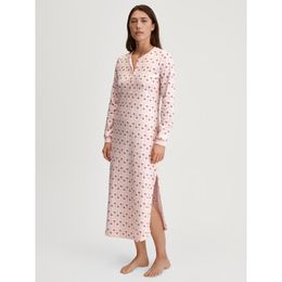 Calida Damen Calida Nachthemd &raquo;Midnight Flowers&laquo; Ohne Taschen Knopfleiste, Heavy Interlock, Pure Cotton, w&auml;rmend, bequem rosa S (40/42), N-Gr
