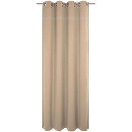 WIRTH Vorhang &raquo;Wiessee&laquo; &Ouml;sen 1 Stk. tlg. beige Jacquard, Baumwolle, Leinen, Modal 145cm, &Ouml;sen, 150cm