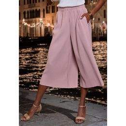 Lascana Damen Lascana Culotte in weiter Form mit Plisseefalten 32/34, N-Gr