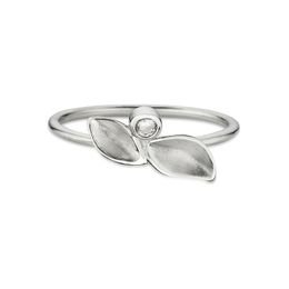 Bruno Banani Damen Fingerring &raquo;Schmuck Geschenk Silber 925 Damenring Blatt&laquo; mit Zirkonia (synth.) silber 59, Silber 925 (Sterlingsilber), 1,3mm