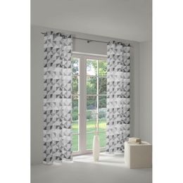 WIRTH Vorhang &raquo;Berlare&laquo; &Ouml;sen 1 Stk. tlg. grau Jacquard, Baumwolle, Polyester 245cm, &Ouml;sen, 132cm