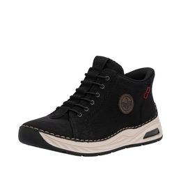 Rieker Damen Slip-On Sneaker &raquo;Ready2GO&laquo; High Top Sneaker, Boots, Stiefelette mit verst&auml;rkter Fersenkappe schwarz 38