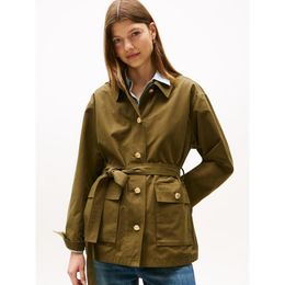 Tommy Hilfiger Damen Outdoorjacke &raquo;COTTON NYLON REG FIELD JACKET&laquo; gr&uuml;n S (36)