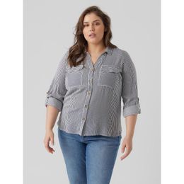 Vero Moda Curve Damen Hemdbluse &raquo;VMBUMPY L/S SHIRT NEW CURVE GA NOOS&laquo; wei&szlig; 50