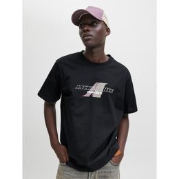 Jack & Jones Jack & Jones Herren T-Shirt &raquo;JCOTIER FRONT PRINT TEE SS CREW NECK&laquo; schwarz XS