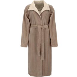 Vossen Bademantel &raquo;Andorra, ideal f&uuml;r Sauna & Spa, Hotelbademantel, Morgenmantel&laquo; 1 Stk. Stehkragen braun Baumwoll-Mix M L: 125cm