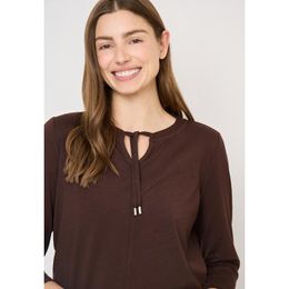 Cecil Damen 3/4-Arm-Shirt Sommershirt im Tunika-Look braun XL (44)