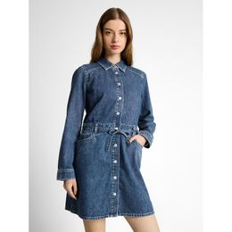 Tom Tailor Denim Damen Tom Tailor Denim Jeanskleid Eingrifftaschen Langarm mit Jeansg&uuml;rtel blau XL, N-Gr