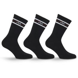 Fila Damen Socken &raquo;UNISEX LIFESTYLE PLAIN SOCKS&laquo; 3 Paar, 3 Paar tlg. mit Logo-Schriftzug schwarz 35-38