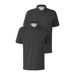 s.Oliver Herren s.Oliver Poloshirt Packung, 2 Stk. mit Logo Stickerei grau XXL