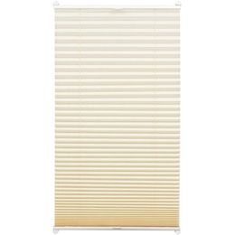 Gardinia Plissee &raquo;EASYFIX mit 2 Bedienschienen&laquo; Lichtschutz ohne Bohren verspannt in der Breite k&uuml;rzbar beige Obermaterial: 100% Polyester 130cm, 