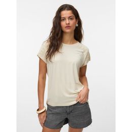 V&eacute;ro Moda Vero Moda Damen Kurzarmshirt &raquo;VMGINA SS O-NECK TOP JRS GA&laquo; Viskosemischung XS
