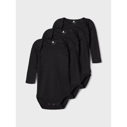 name it Jungen Body &raquo;NBNBODY 3P LS SOLID NOOS&laquo; Packung, 3 Stk. schwarz 68, N-Gr