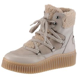 Marc O'Polo Marc O'polo Damen Marc O'Polo Winterboots &raquo;BIANCA&laquo; Schn&uuml;rboots, Plateauboots, Keilstiefelette mit Innen-Rei&szlig;verschluss beige 41