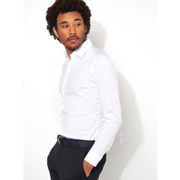DESOTO Herren DESOTO Langarmhemd &raquo;Jerseyhemd Casual Kent&laquo; wei&szlig; L, N-Gr