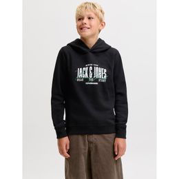 Jack & Jones Jack & Jones Junior Herren Kapuzensweatshirt &raquo;JJAERO SWEAT HOOD JNR&laquo;, Baumwollmischung, regular fit schwarz 164