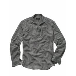 Mey & Edlich Mey & Edlich Herren Peaky-Coast-Schlupfhemd Schwarz 55 % Baumwolle, 45 % Leinen