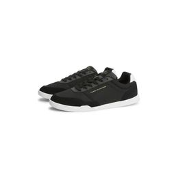 Tommy Hilfiger Herren Sneaker &raquo;LO PRO CUPSOLE NYLON SUEDE MIX&laquo; Freizeitschuh, Halbschuh, Schn&uuml;rschuh mit seitlichem Logo schwarz-wei&szlig; 46